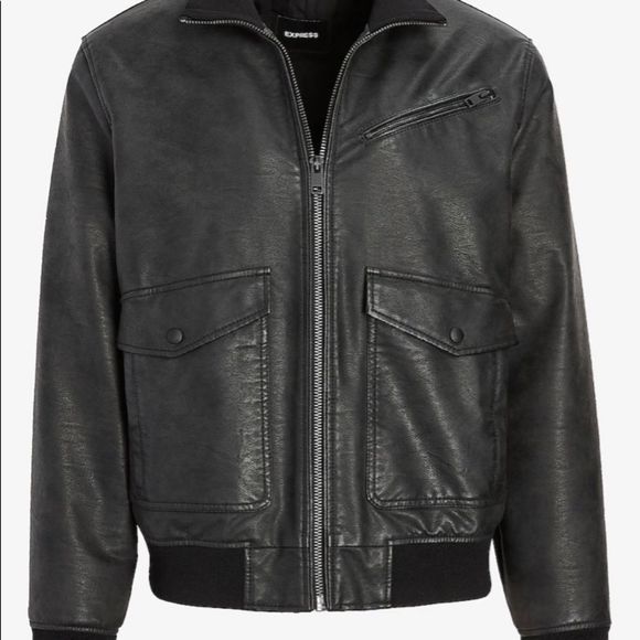 Express | Jackets & Coats | Sleek Style In This Bomber Vegan Leather ...
